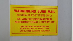 No Advertising/No Junk Mail what is the difference? - In the Cove