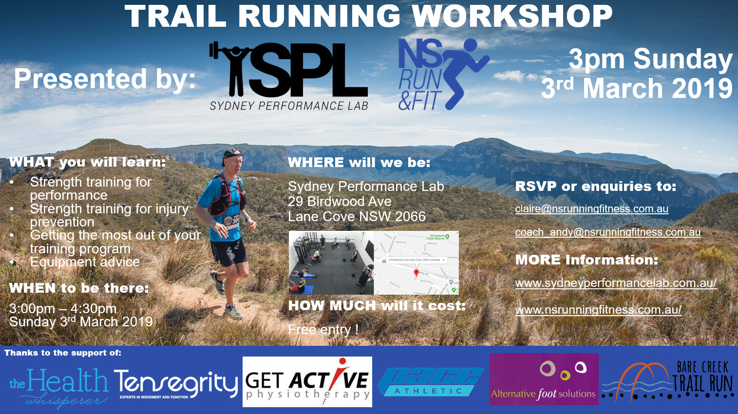 Sydney Performance Lab - Trail Running Workshop - In the Cove