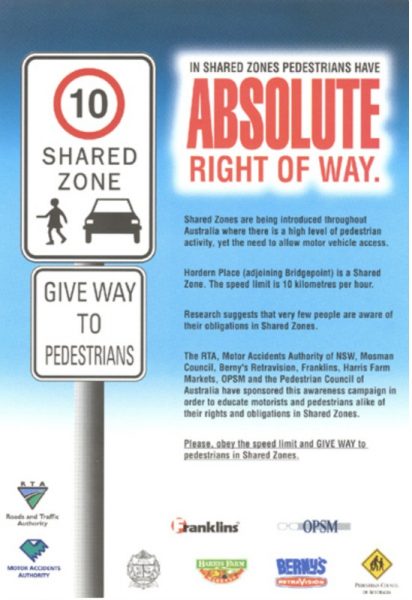 The Canopy Lane Cove Shared Zone – What is a Shared Zone - In the Cove